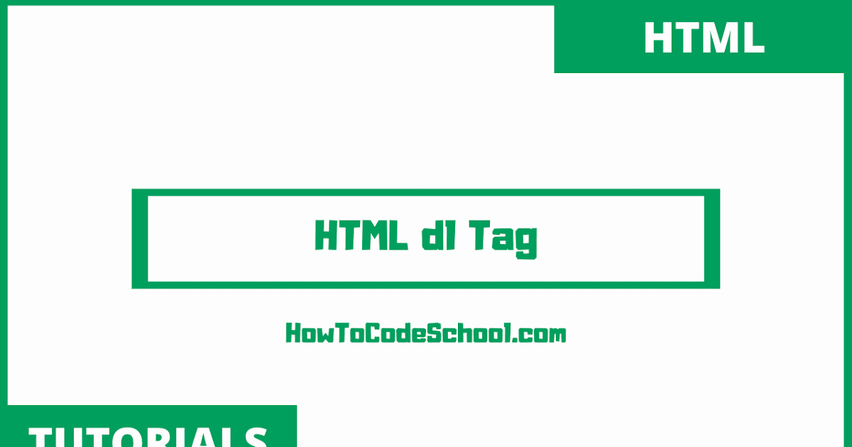 HTML Dl Tag html-dl-tag