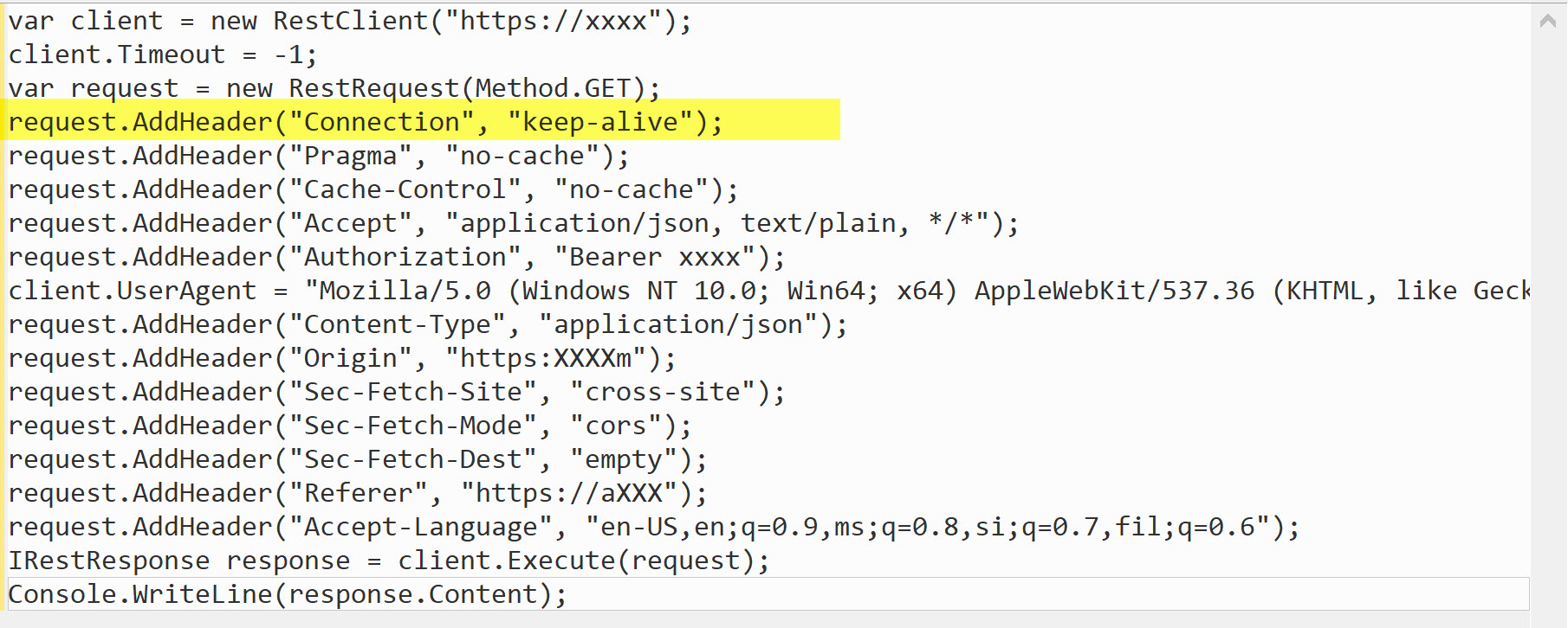 Software Quality Assurance Copying Rest Api Command From Postman Is Not Working In C Restsharp
