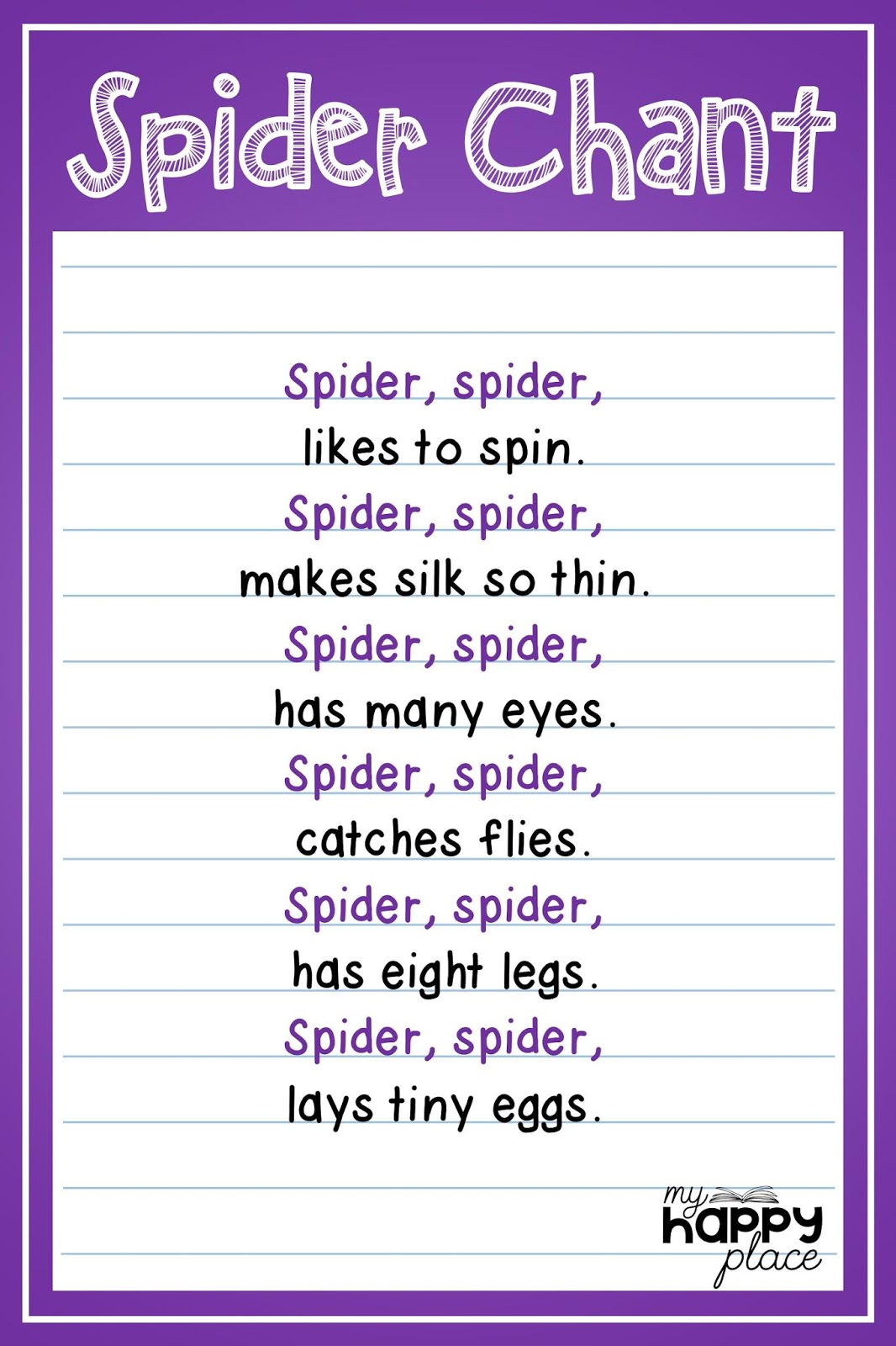 My Happy Place Teaching: 8 Engaging Activities for Your Spiders Unit My Happy Place Teaching: 8 Engaging Activities for Your Spiders Unit