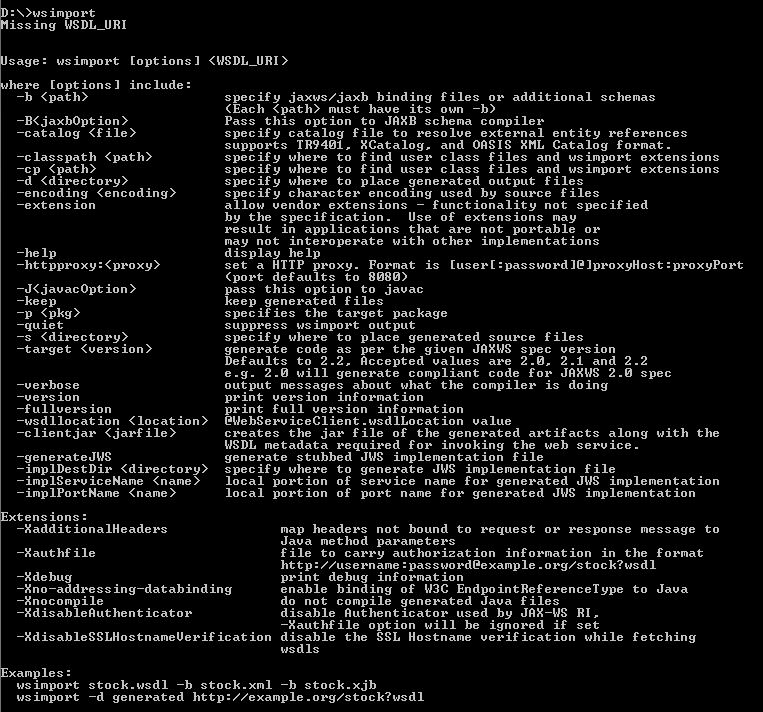 JAVA WORLD: 1. JAX-WS : wsimport tool example