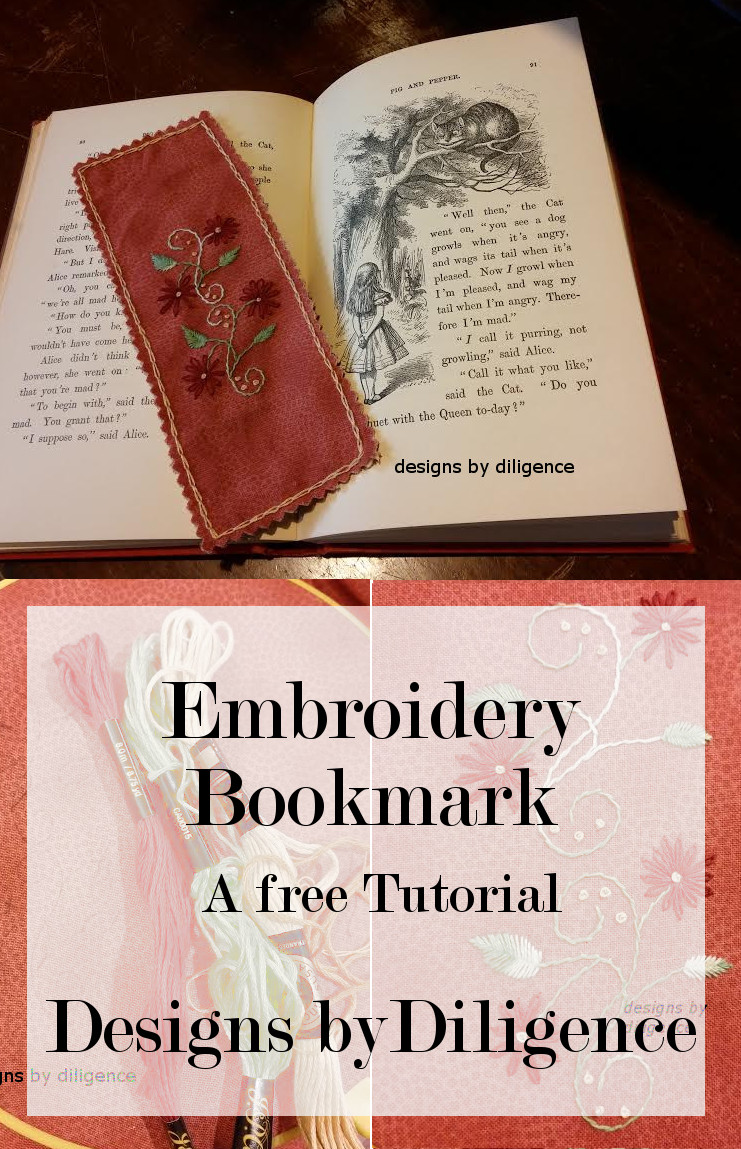 Designs by Diligence: Embroidery Bookmark