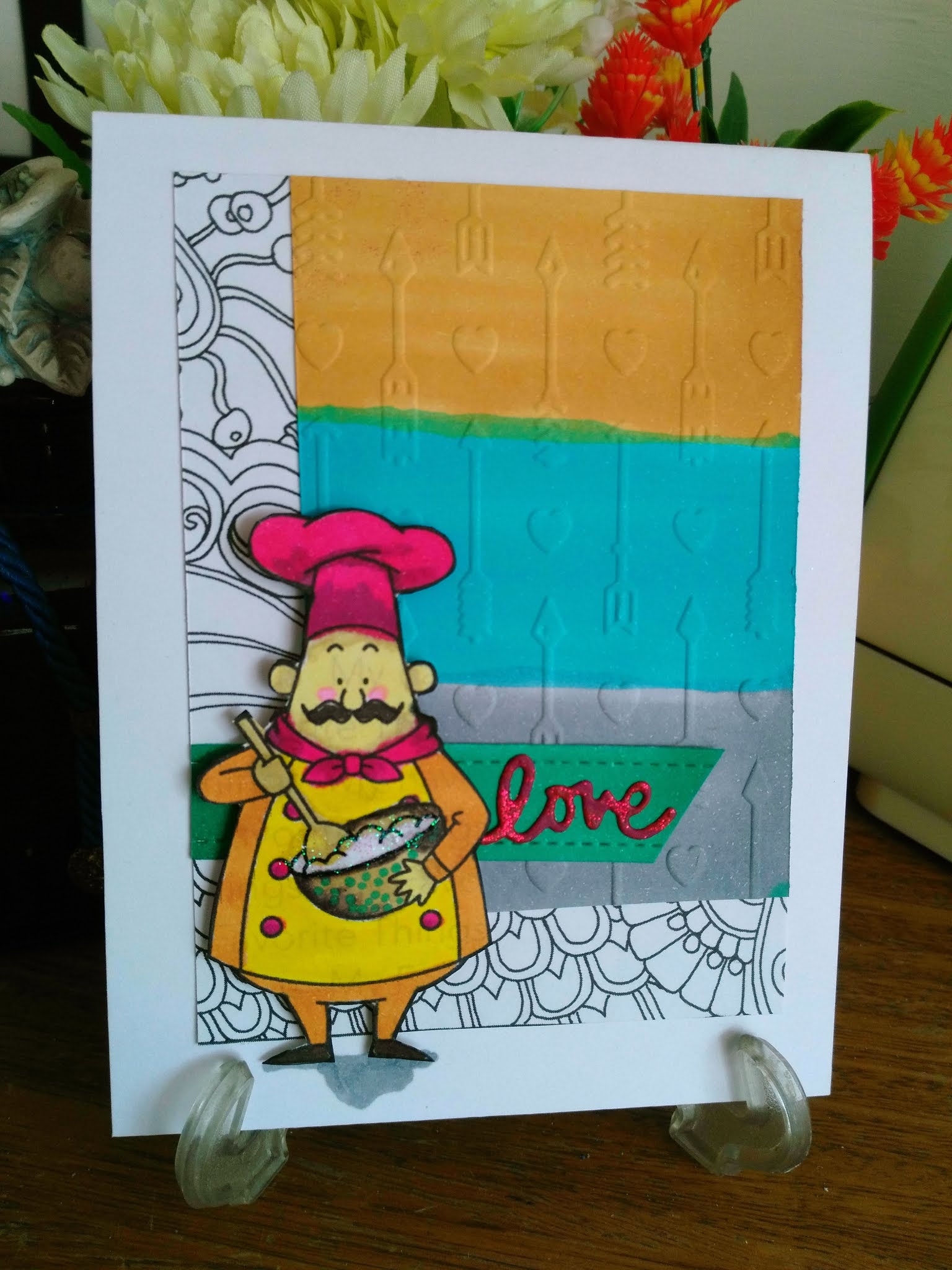 Mi Scrap: love cook card
