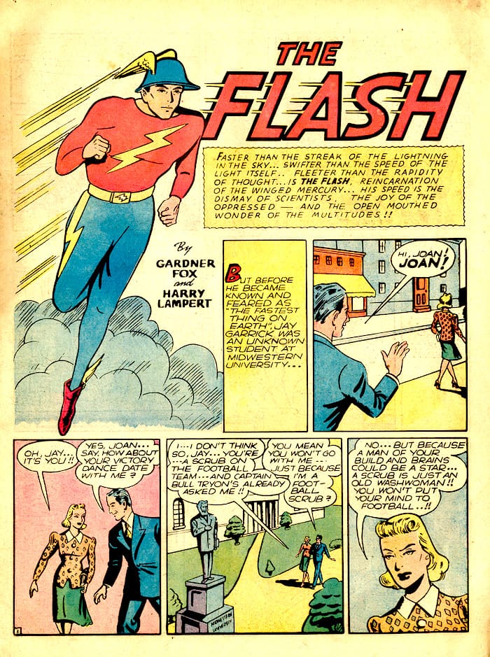 Flash Comics #1 - 1st Flash, Hawkman, Johnny Thunder - Pencil Ink