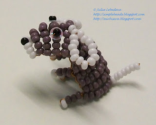 Beading for the very beginners: Little dog in the parallel weaving ...