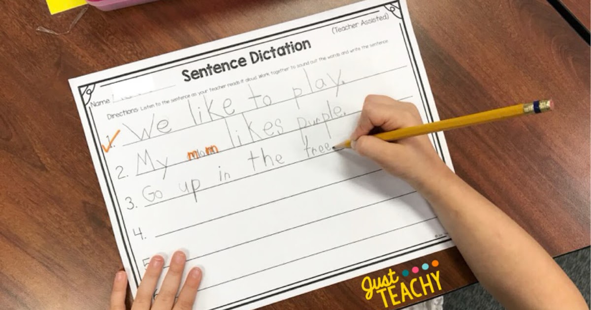 Sentence Dictation | Just Teachy
