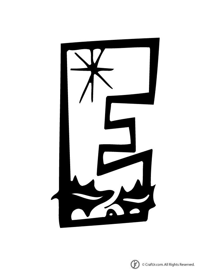 Bubble Letter E - Formal Letters