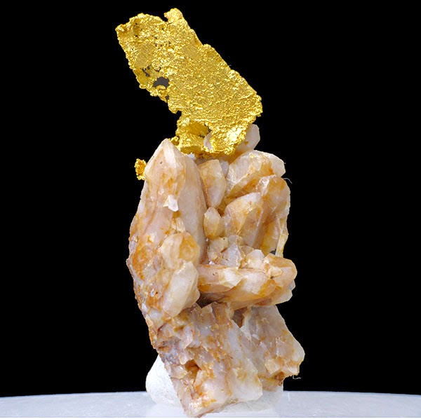 Native Gold on Quartz - Geology In