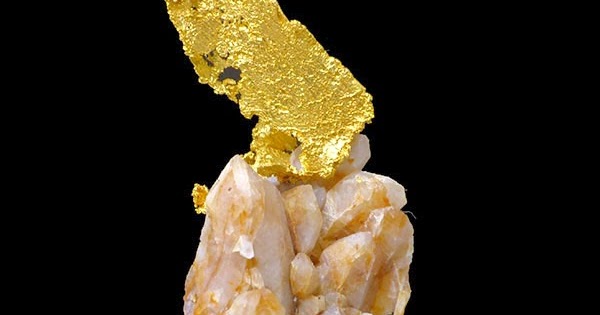 Native Gold on Quartz - Geology In