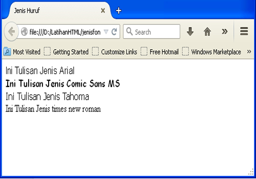 Cara Mengatur Warna, Ukuran dan Jenis Huruf Pada HTML | Belajar ...