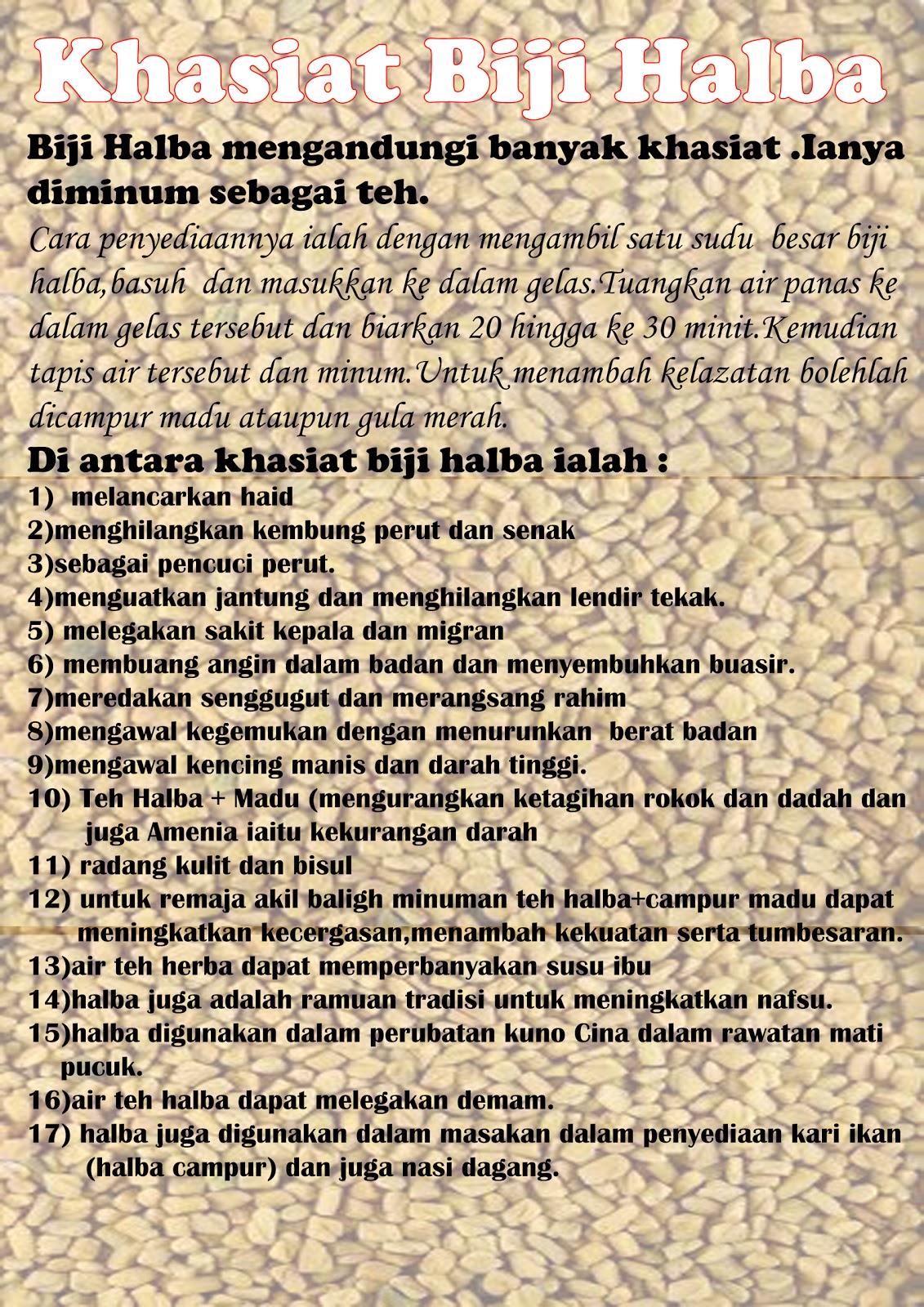 .: Biji Halba-Khasiatnya.