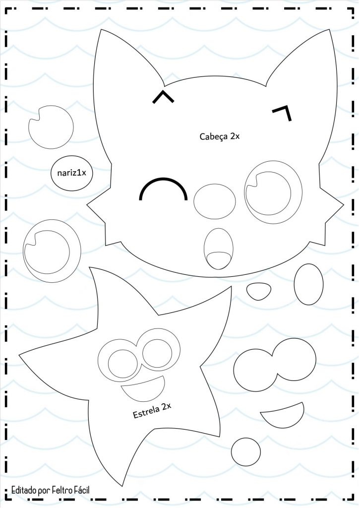 Eu Amo Artesanato: Baby Shark e Sua Turma com Moldes