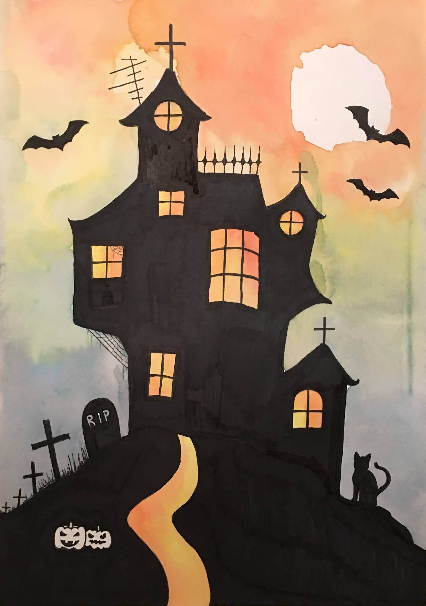 Haunted House Drawing Ideas