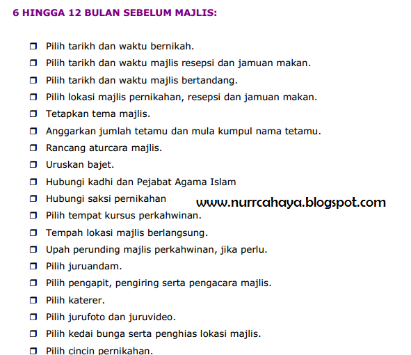Checklist Perkahwinan Template - multifilestower