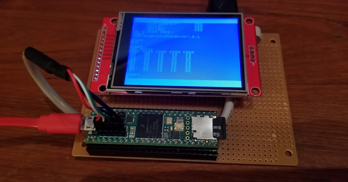 Tech with Dave: C64 Emulator for Teensy 4.1 LCD/USB/SD(D64)
