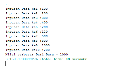 Array (inputan dan Nilai terbesar) dengan BufferedReader dan ...