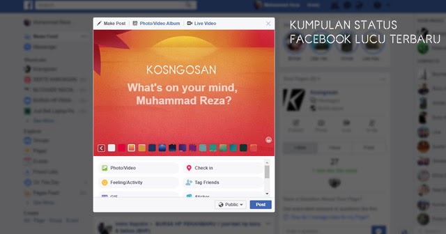 101 Kata Status Facebook Lucu Bikin Ngakak Terbaru - KOSNGOSAN