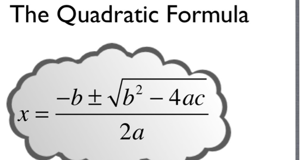 Where Does The Quadratic Formula Come From?