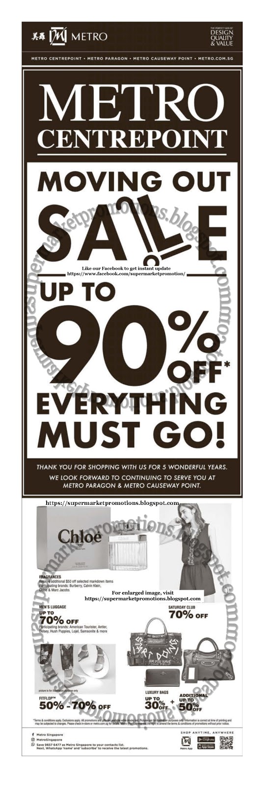Metro Centrepoint Moving Out Sale 28 August 2019 ~ Supermarket Promotions