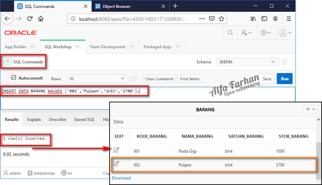Oracle Apex 5 - Data Manipulation Language (DML) ~ Open Networking