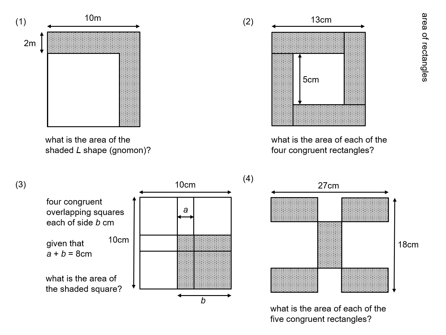 MEDIAN Don Steward mathematics teaching: rectangle areas
