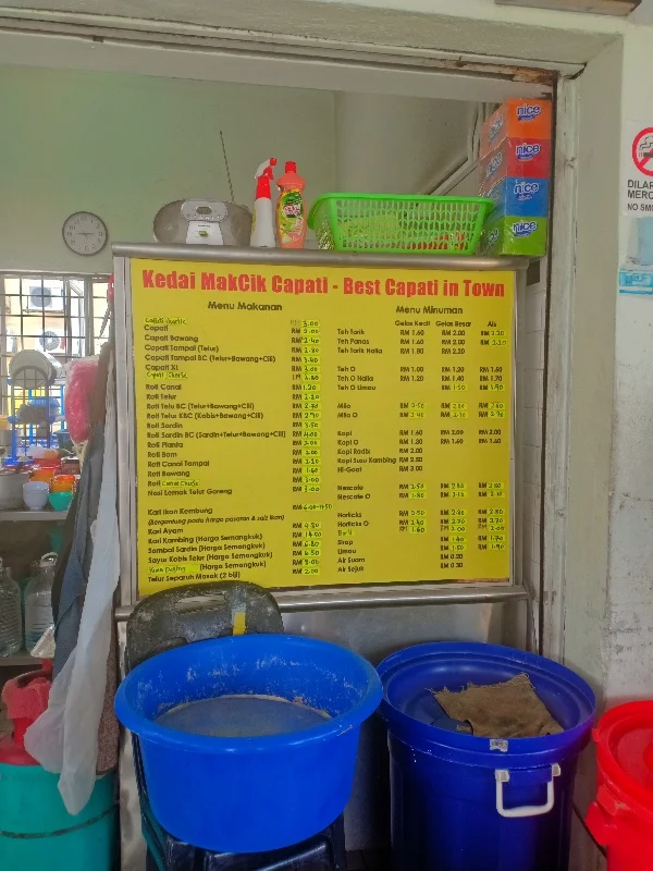 Kedai Makcik Chapati Shah Alam Menu Latest Dan Harga