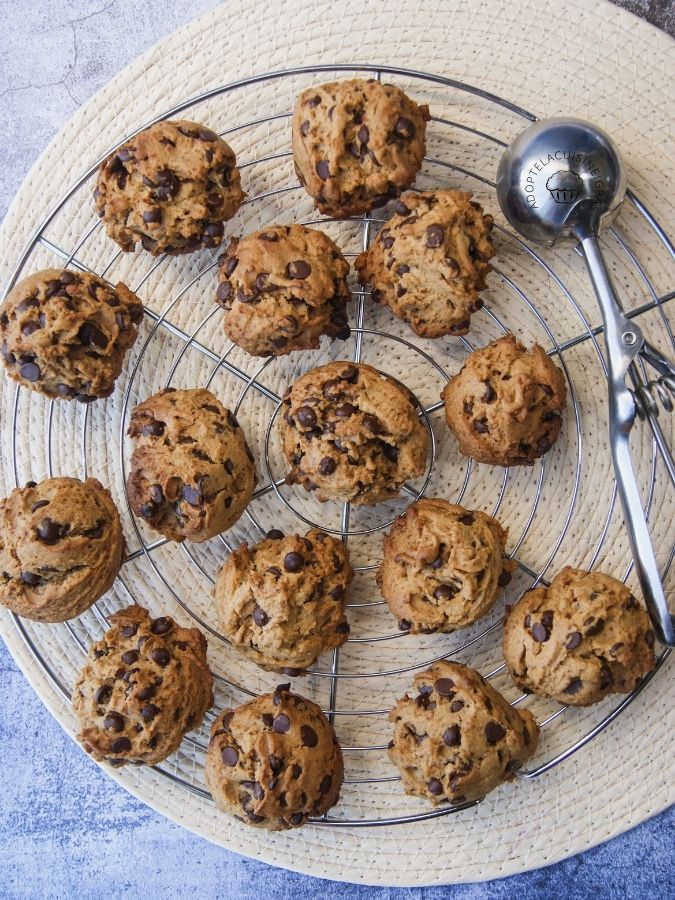 Cookies moelleux aux pépites de chocolat - Recette facile - IG bas ...