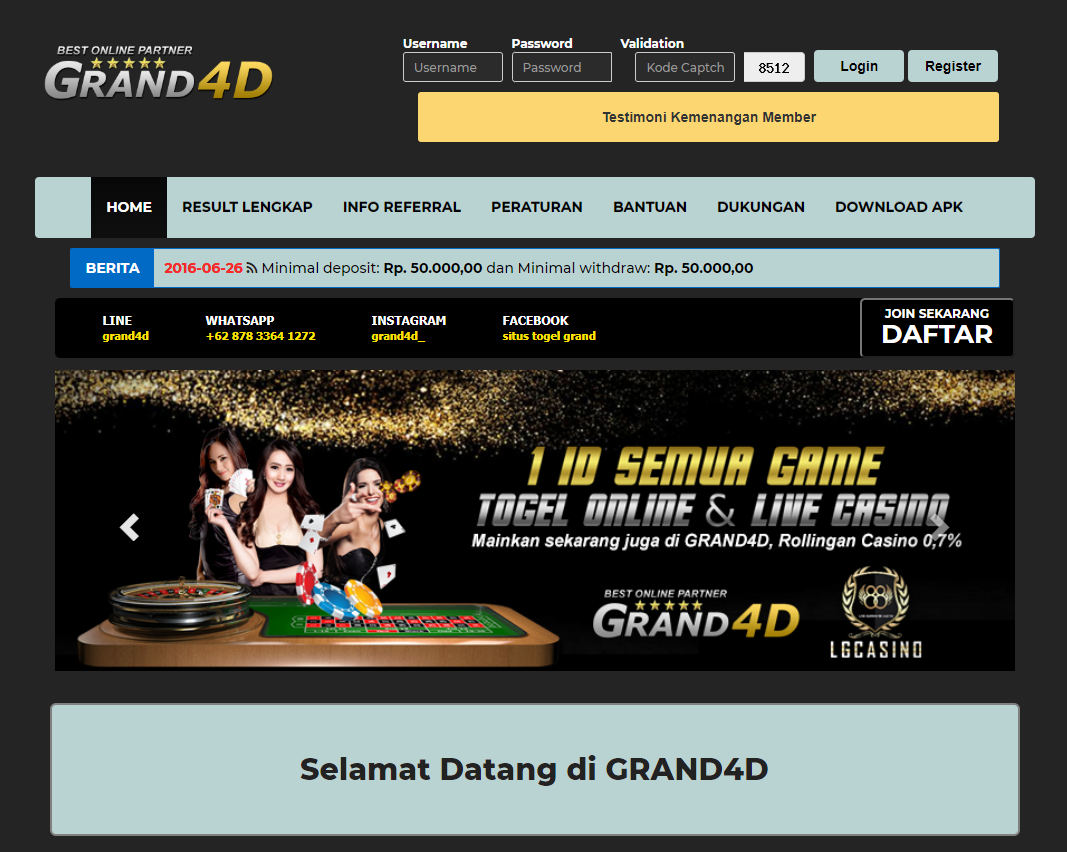 Situs Bandar Togel Terpercaya 2020 | GRAND4D ~ Kumpulan Bandar Togel Online Terpercaya Dan ...