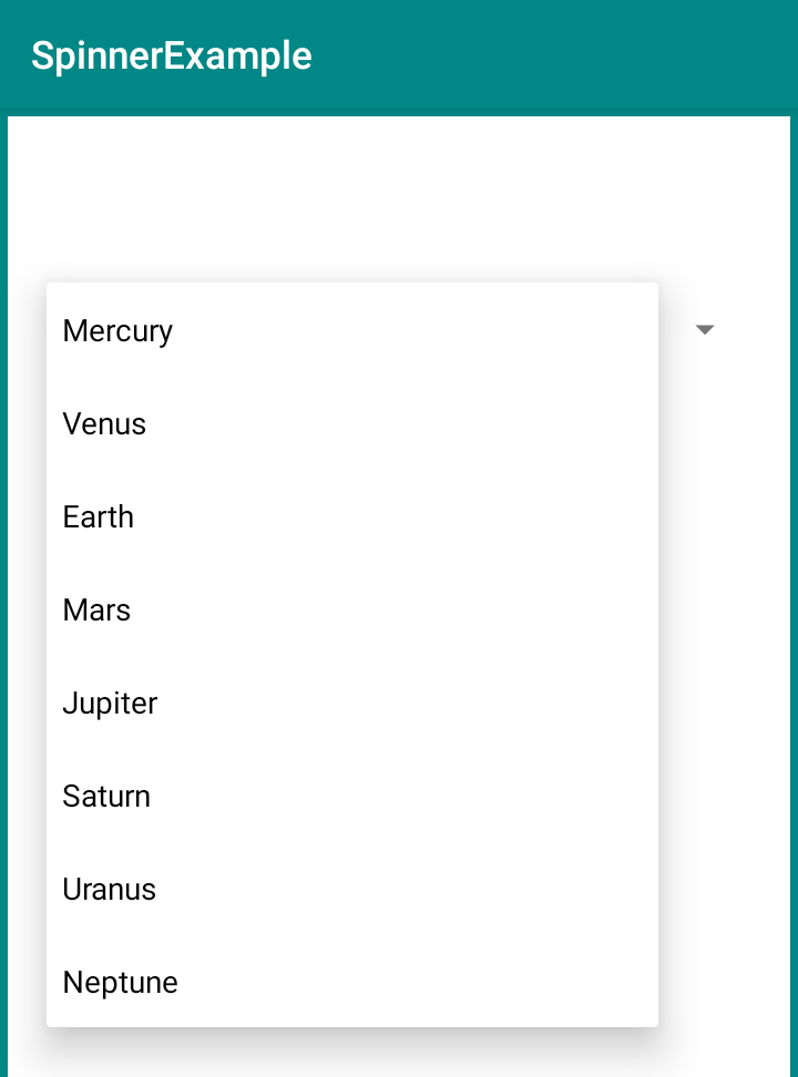 Android Spinner using Kotlin Android Spinner using Kotlin