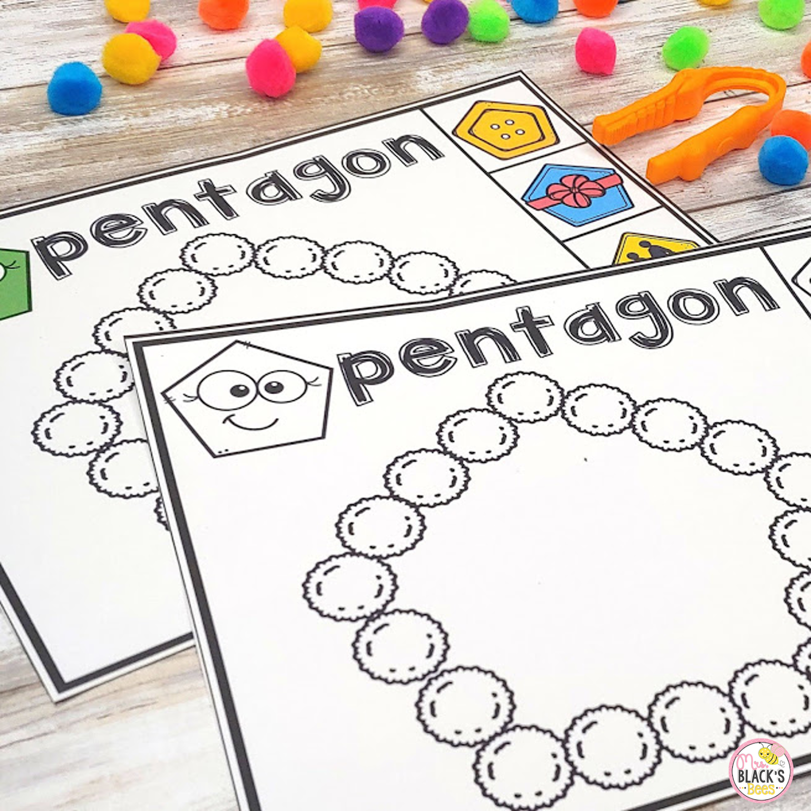 Pom Pom Centers for Preschool and Kindergarten Plus a FREEBIE | Mrs ...