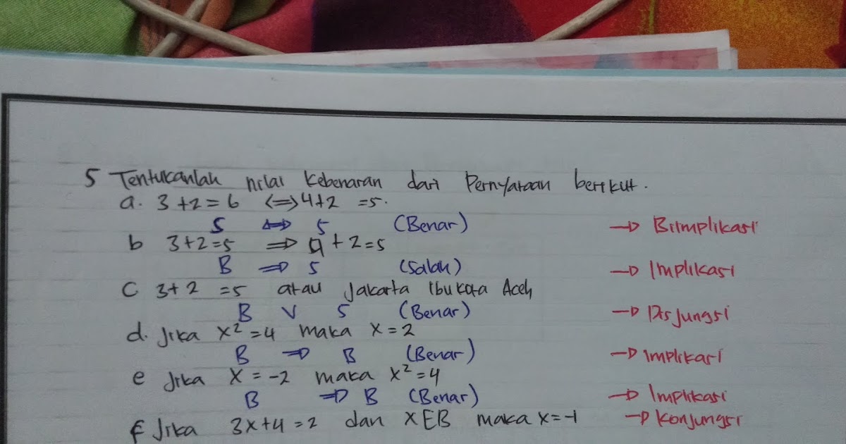 wiwie.Math: soal dan jawaban konjungsi,disjungsi,implikasi dan biimplikasi