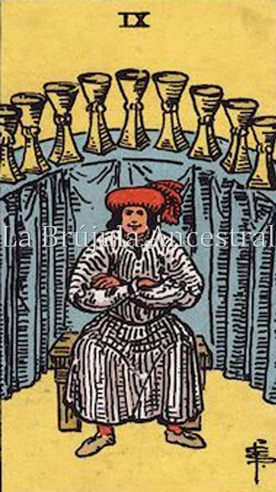 La Brújula Ancestral: Arcano Menor del Nueve de Copas