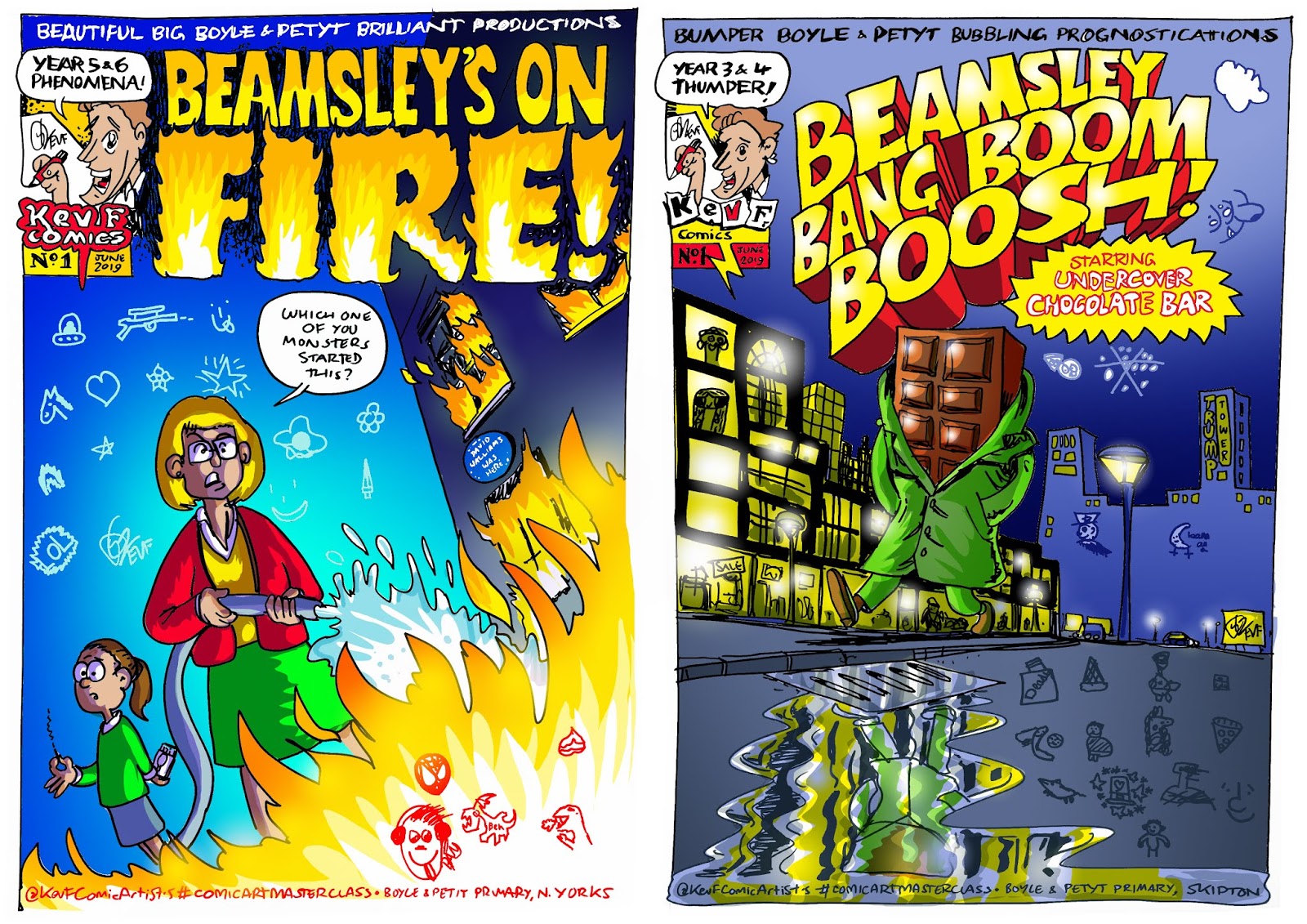 Kev F comic art: Pigs, Wolves, Goats - kids comics from Grassington ...