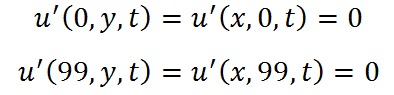 Geophysics Matlab: Heat diffusion on a Plate (2D finite difference)