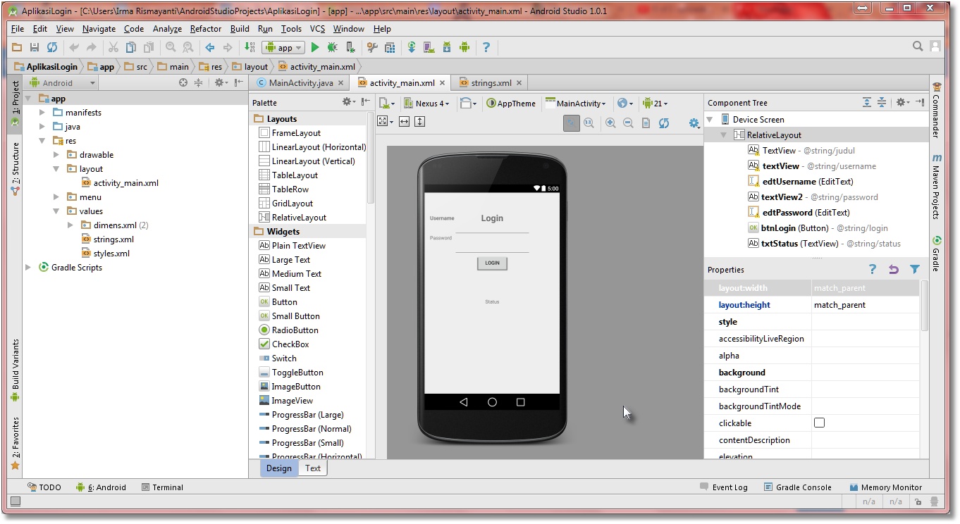 Teknik Informatika: Membuat Aplikasi Login Sederhana pada Android ...