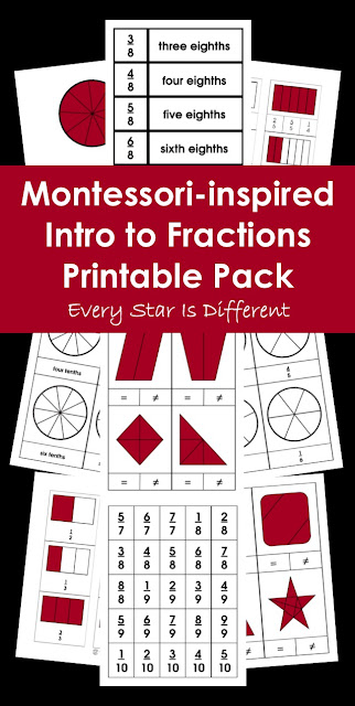 Every Star Is Different: Intro to Fractions Printable Pack