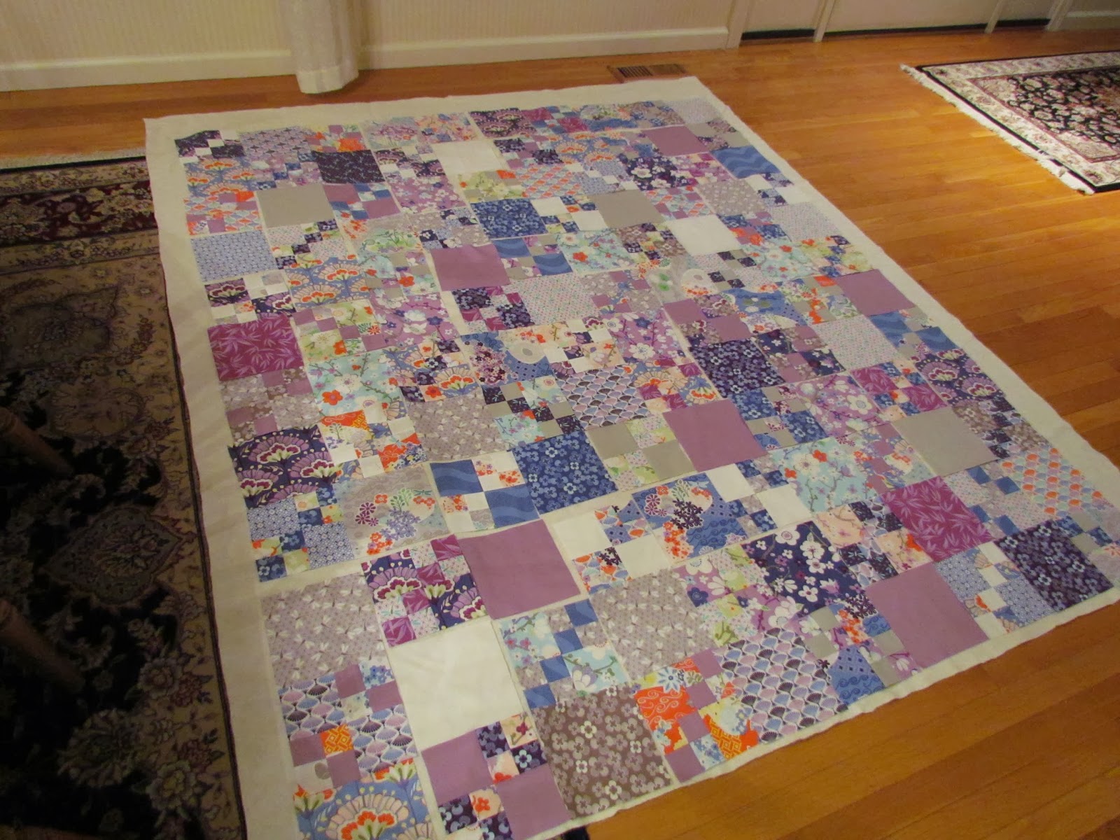 KayakQuilting: Progress on Penny Patch Quilt