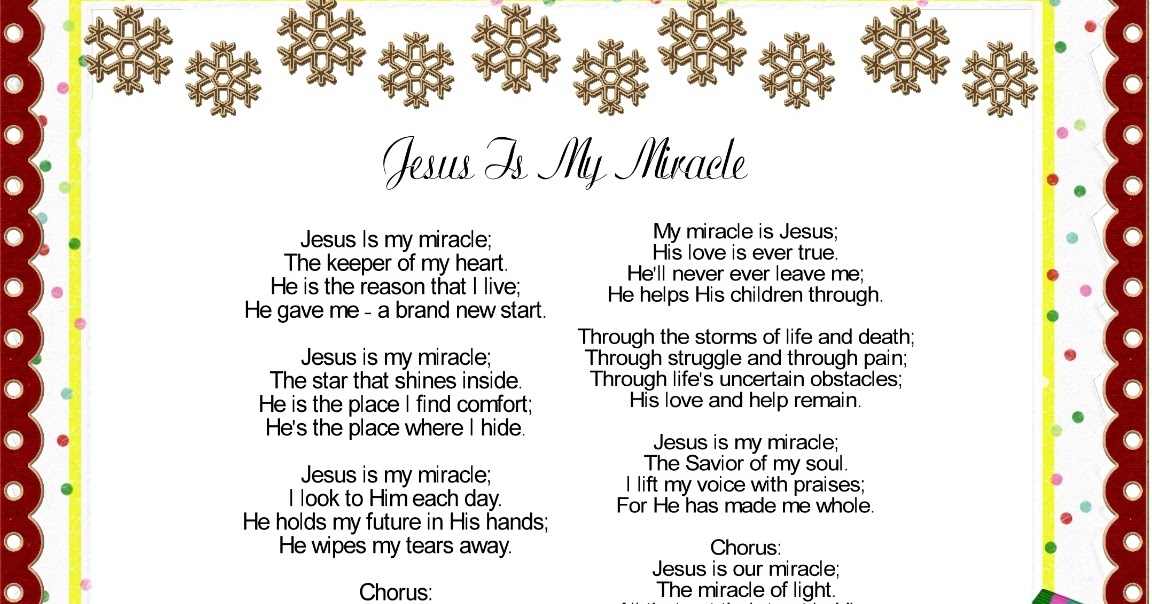 Treasure Box Poetry And Praise: Jesus Is My Miracle - Poster Treasure Box Poetry And Praise: Jesus Is My Miracle - Poster