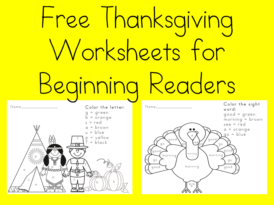 Classroom Freebies Too: Thanksgiving Freebie for little readers