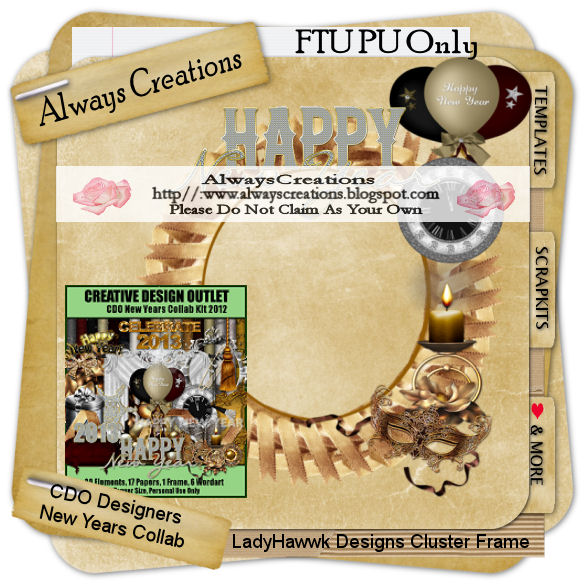 Always' Creations: CDO New Years Collab Cluster Frames