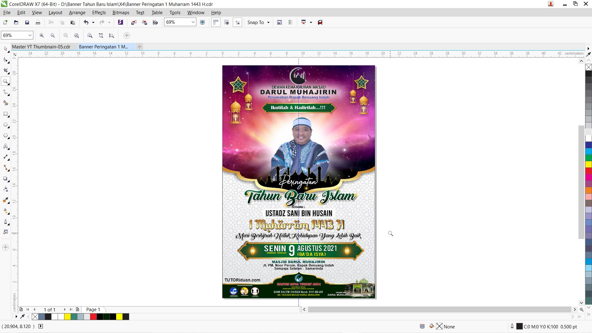 Desain Banner Baliho Peringatan Tahun Baru Islam 1 Muharram 1443 H ...