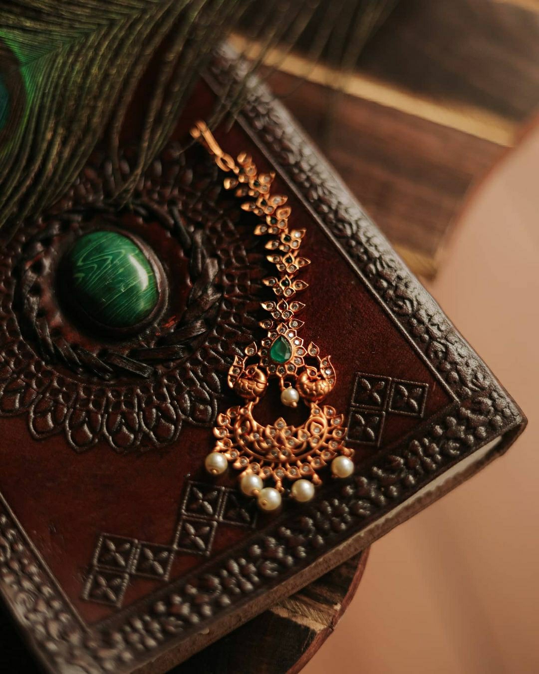 Golden maang tikka designs