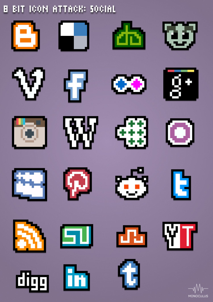 monoculus: 8 Bit Icon Attack: Social