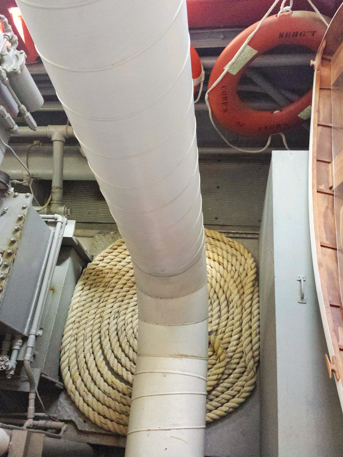 History and Culture by Bicycle: M.V. Sergeant Floyd: Hawser Line