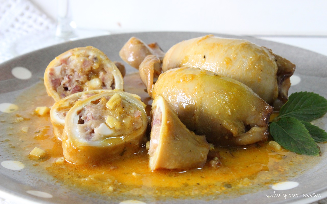 JULIA Y SUS RECETAS: Calamares rellenos de jamón y huevo duro