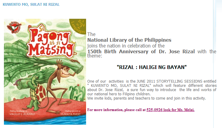PLAI - Southern Tagalog Region Librarians Council: Storytelling ...