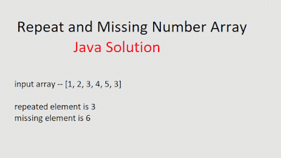 Repeat and Missing Number Array - The Coding Shala