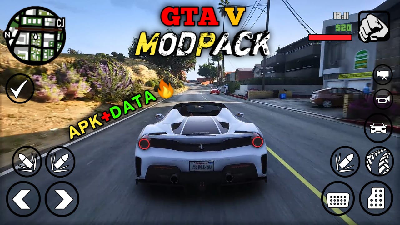 GTA 5 MODPACK APK+DATA FOR GTA SAN ANDREAS