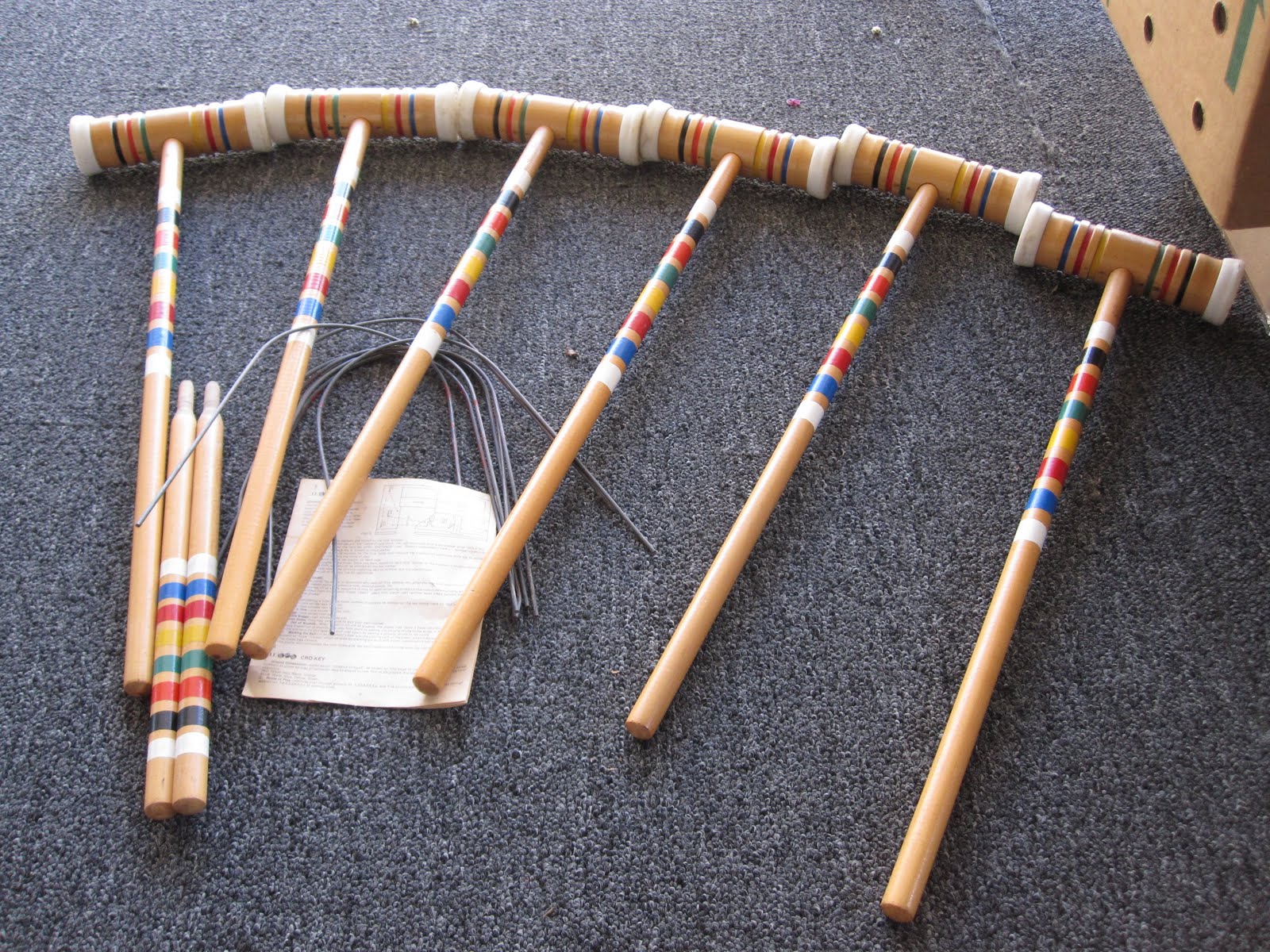 mintagehome: Craft 52 week 19: Glittered Croquet Set