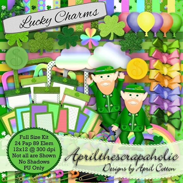 ApriltheScrapaholics Ct Layouts: Lucky Charms kit and layout by me
