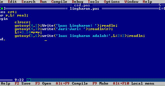 Mengenal Prosedur Writeln dan Readln Bahasa PASCAL - Modul Makalah